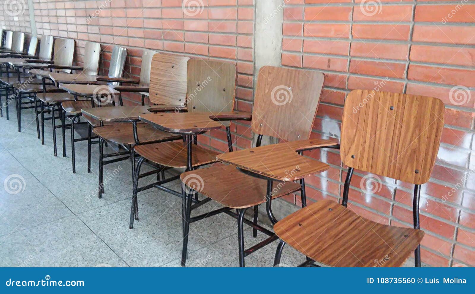 View of empty classroom stock photo. Image of class - 108735560