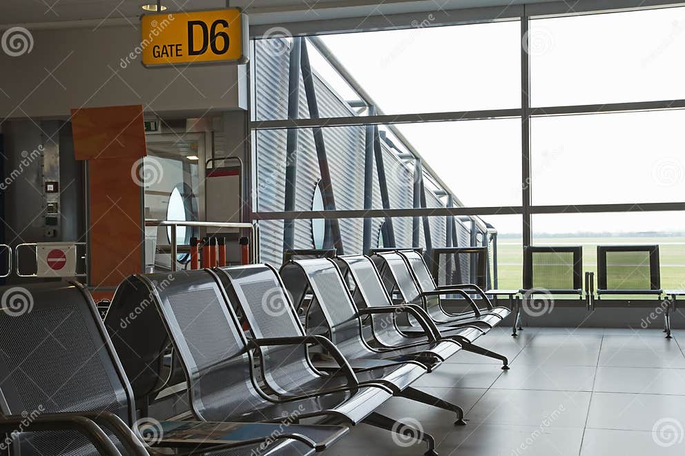 View of an Empty Gate at the Airport Stock Photo - Image of destination ...