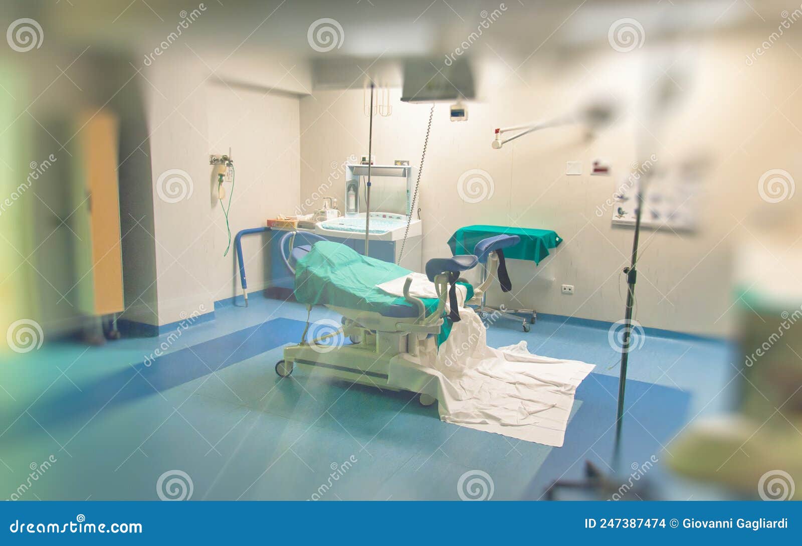 View of an Empty Hospital Bed in the Maternity Ward at a Hospital Stock ...