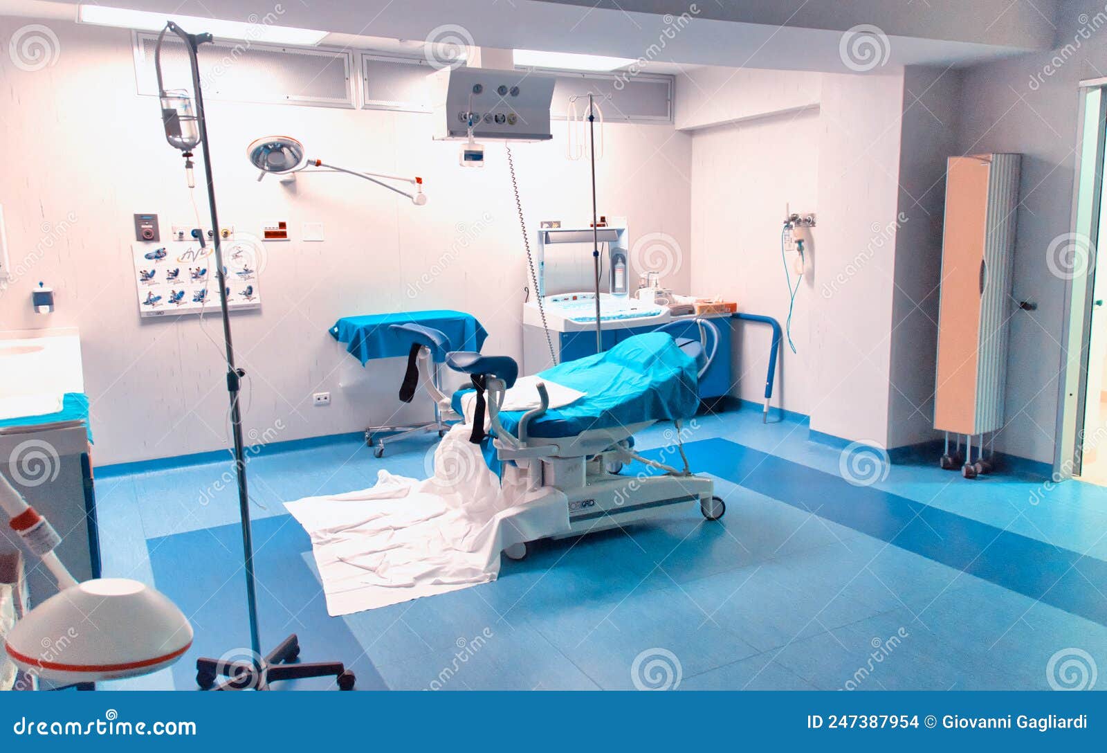 View of an Empty Hospital Bed in the Maternity Ward at a Hospital Stock ...