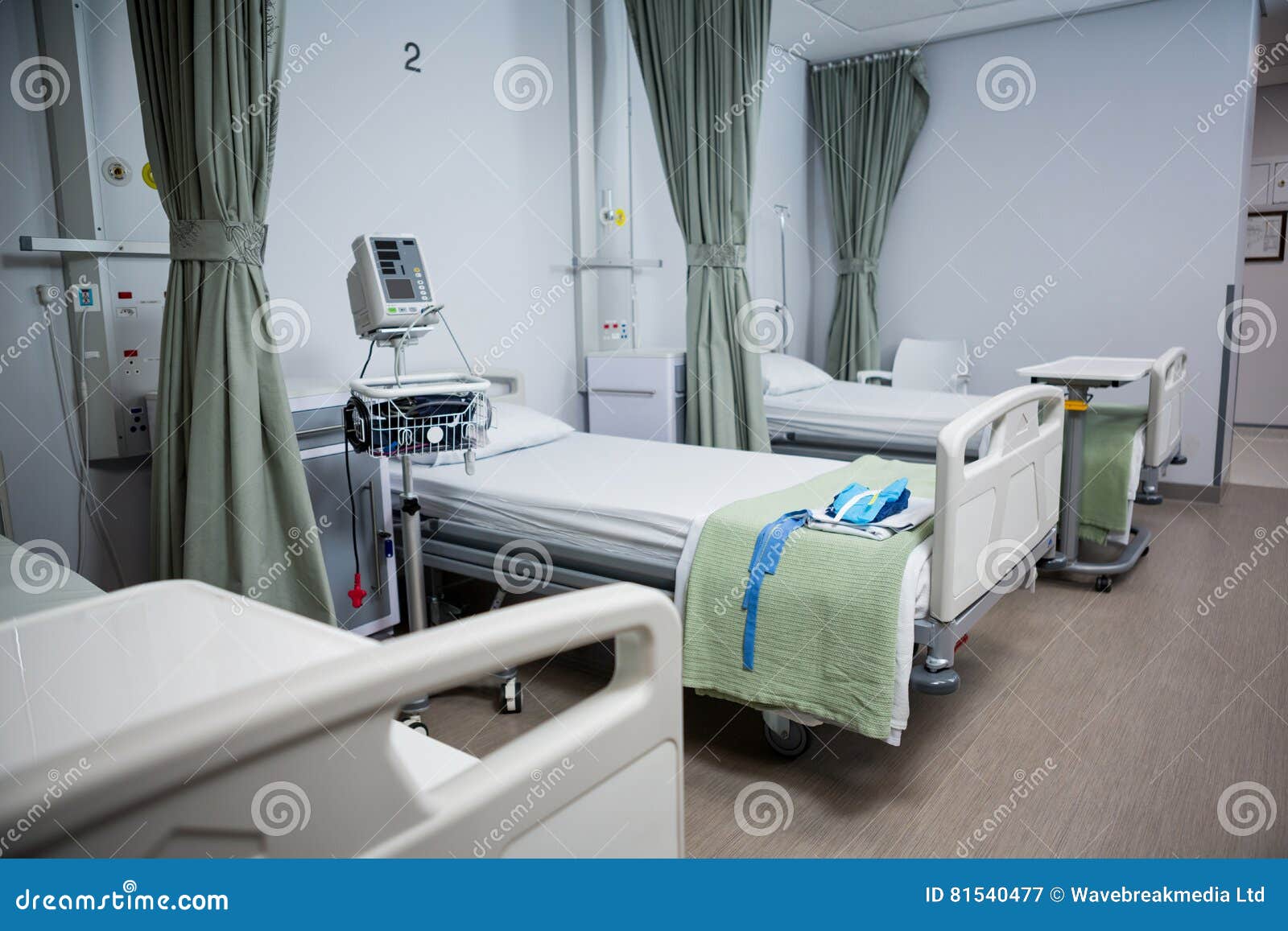 View of Empty Hospital Beds in Ward Stock Image - Image of clinic, care ...