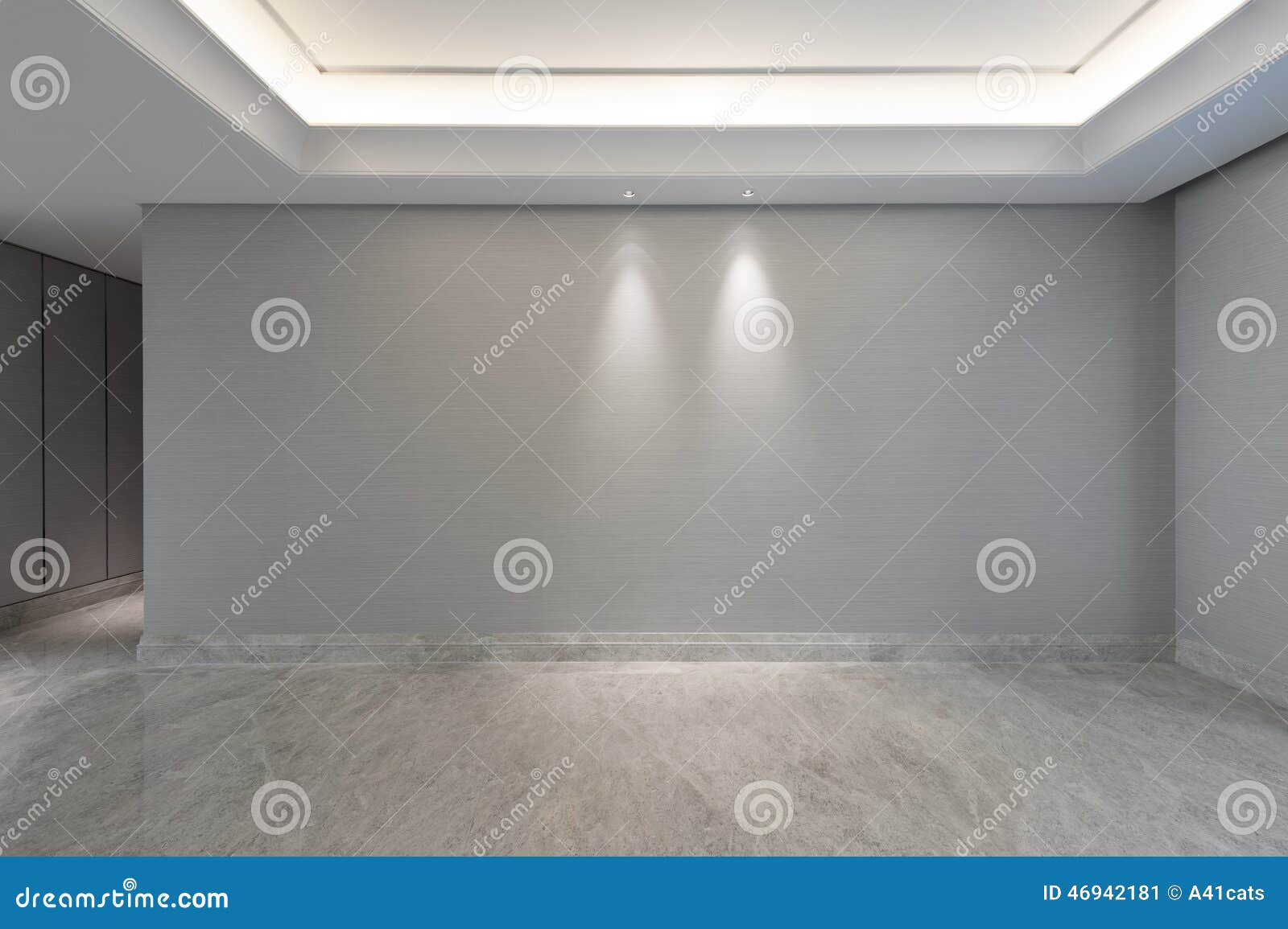 View into an Empty Living Room Stock Image - Image of designer, marble ...