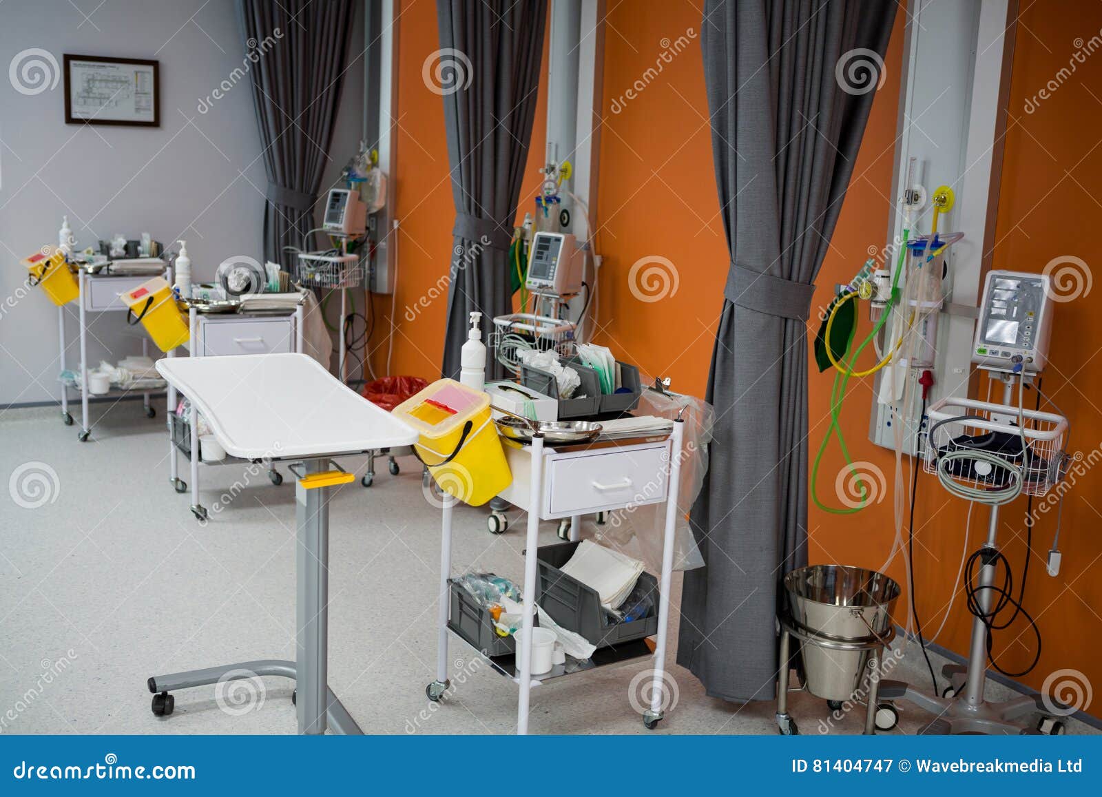 View of Empty Medical Check-up Room Stock Image - Image of virus ...