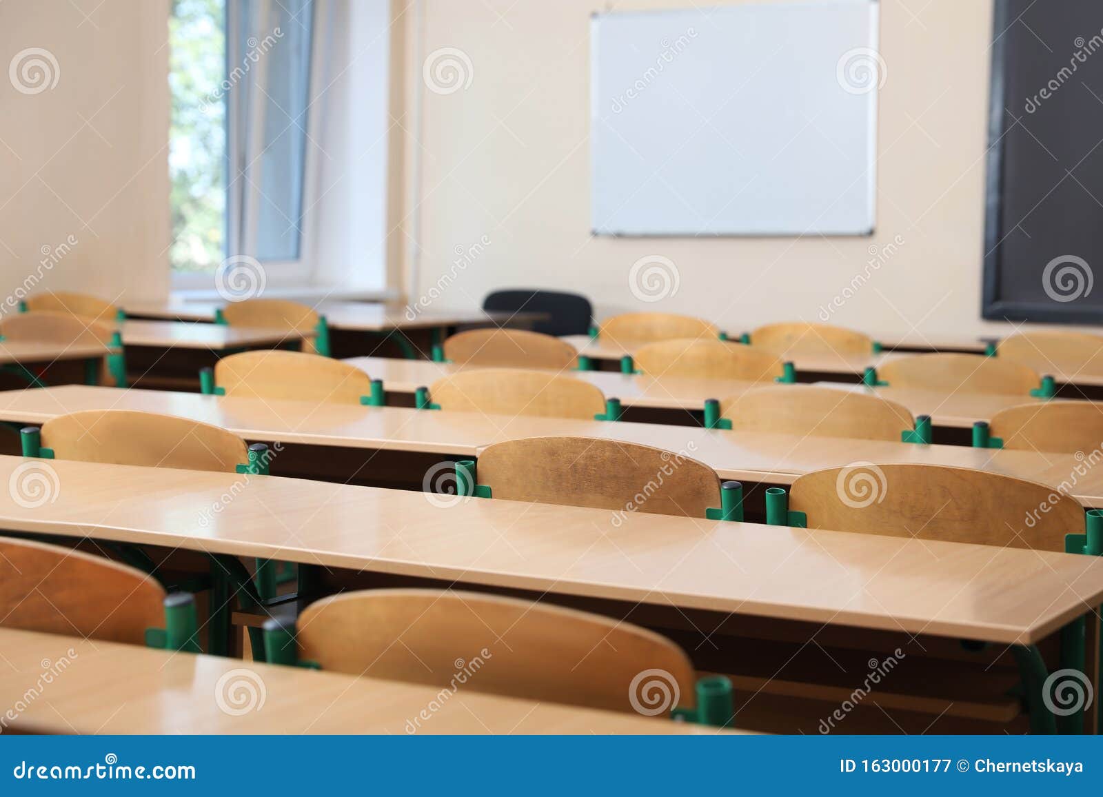 View of Empty Modern Classroom Stock Image - Image of university ...