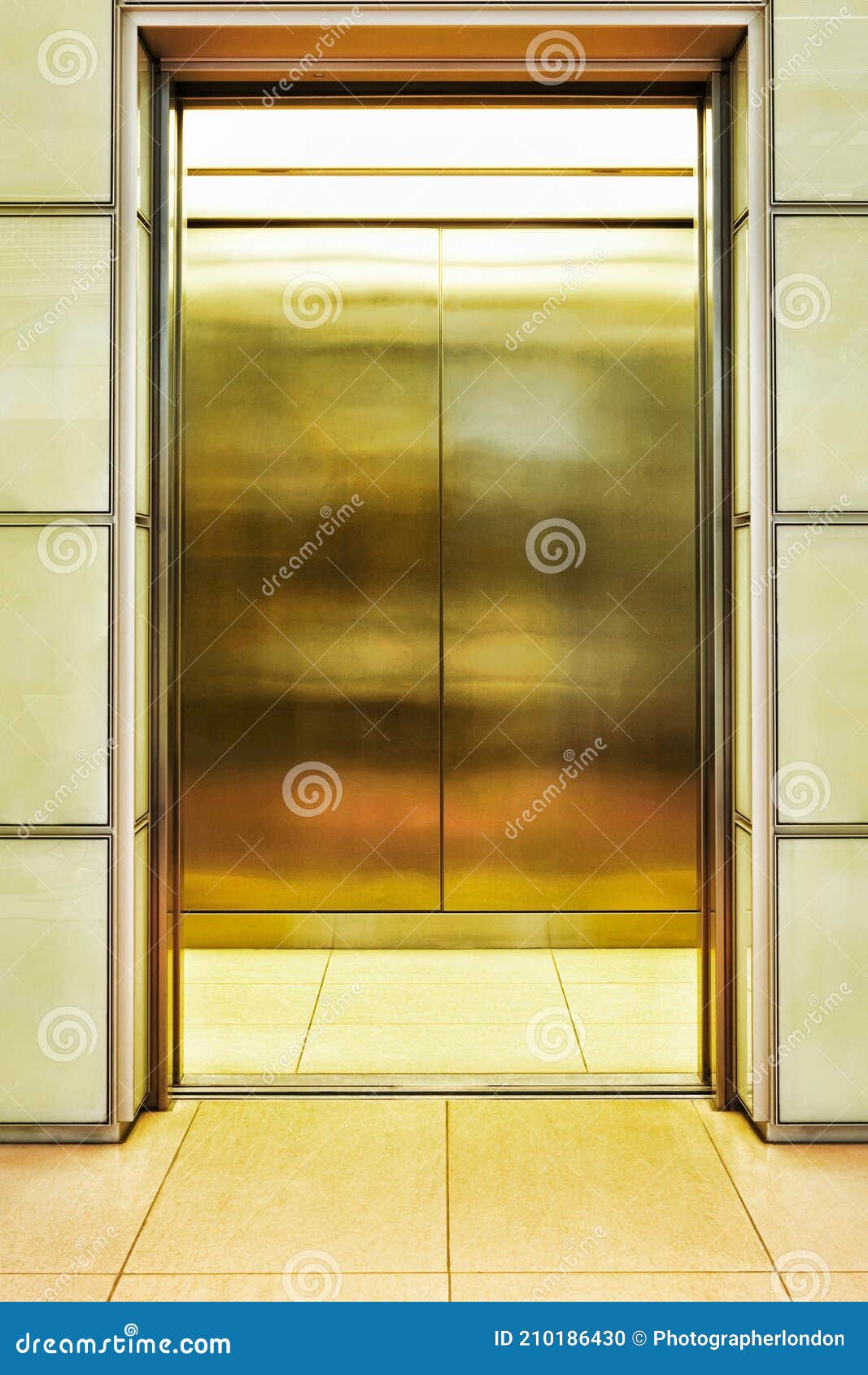 View of Empty Open Elevator Stock Photo - Image of building, design ...
