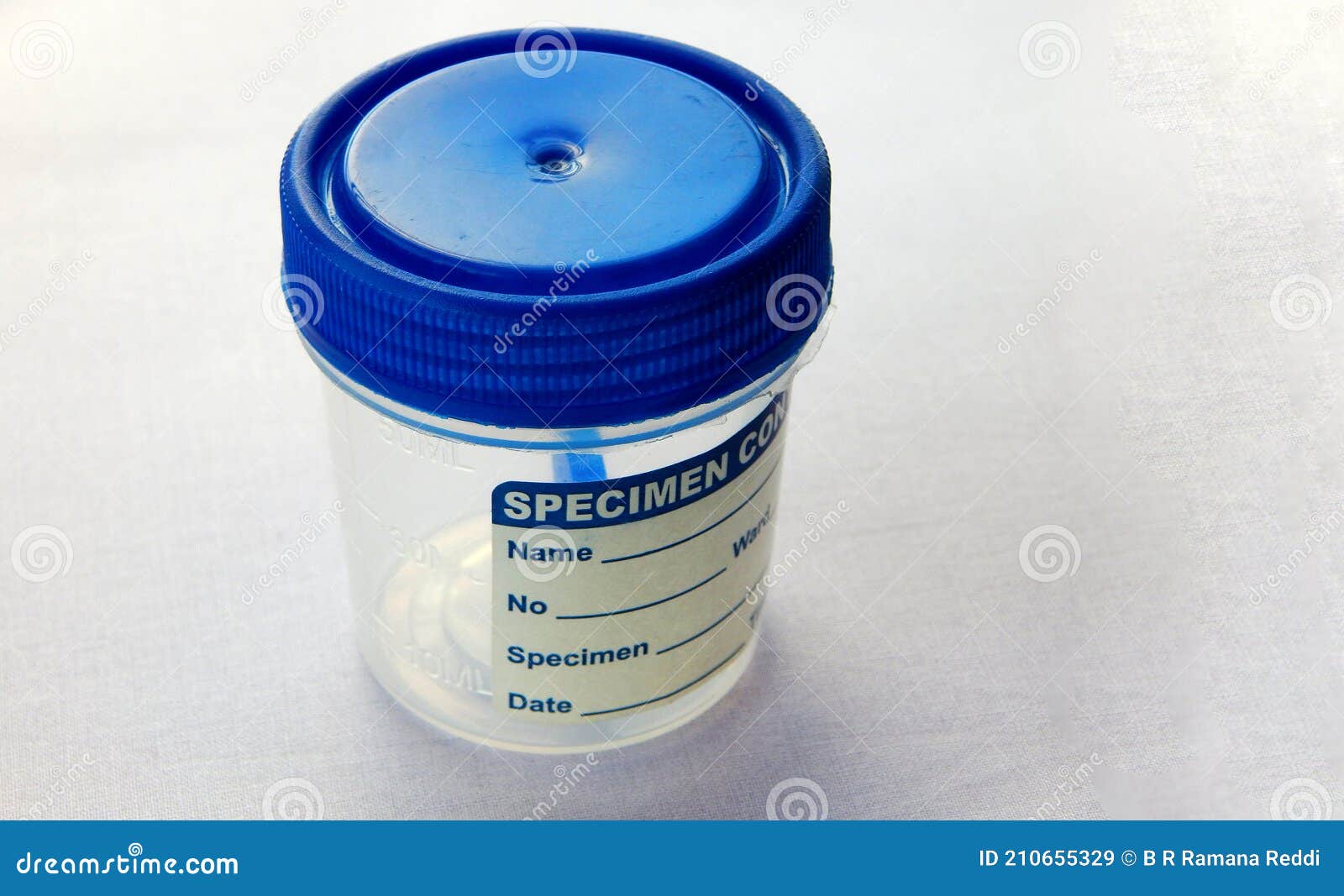 View of Empty Plastic Container for Taking Stool or Feces Samples of ...
