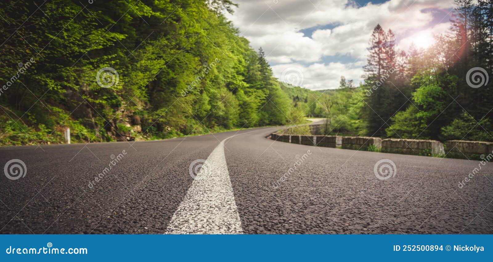 View of the empty road stock photo. Image of color, route - 252500894