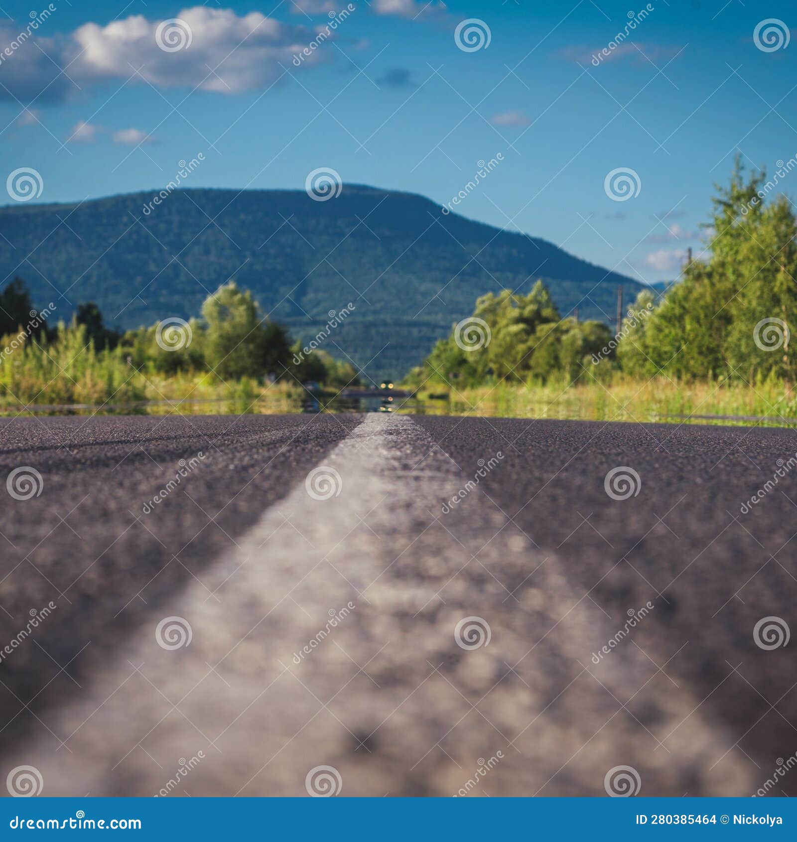 View of the empty road stock photo. Image of nature - 280385464