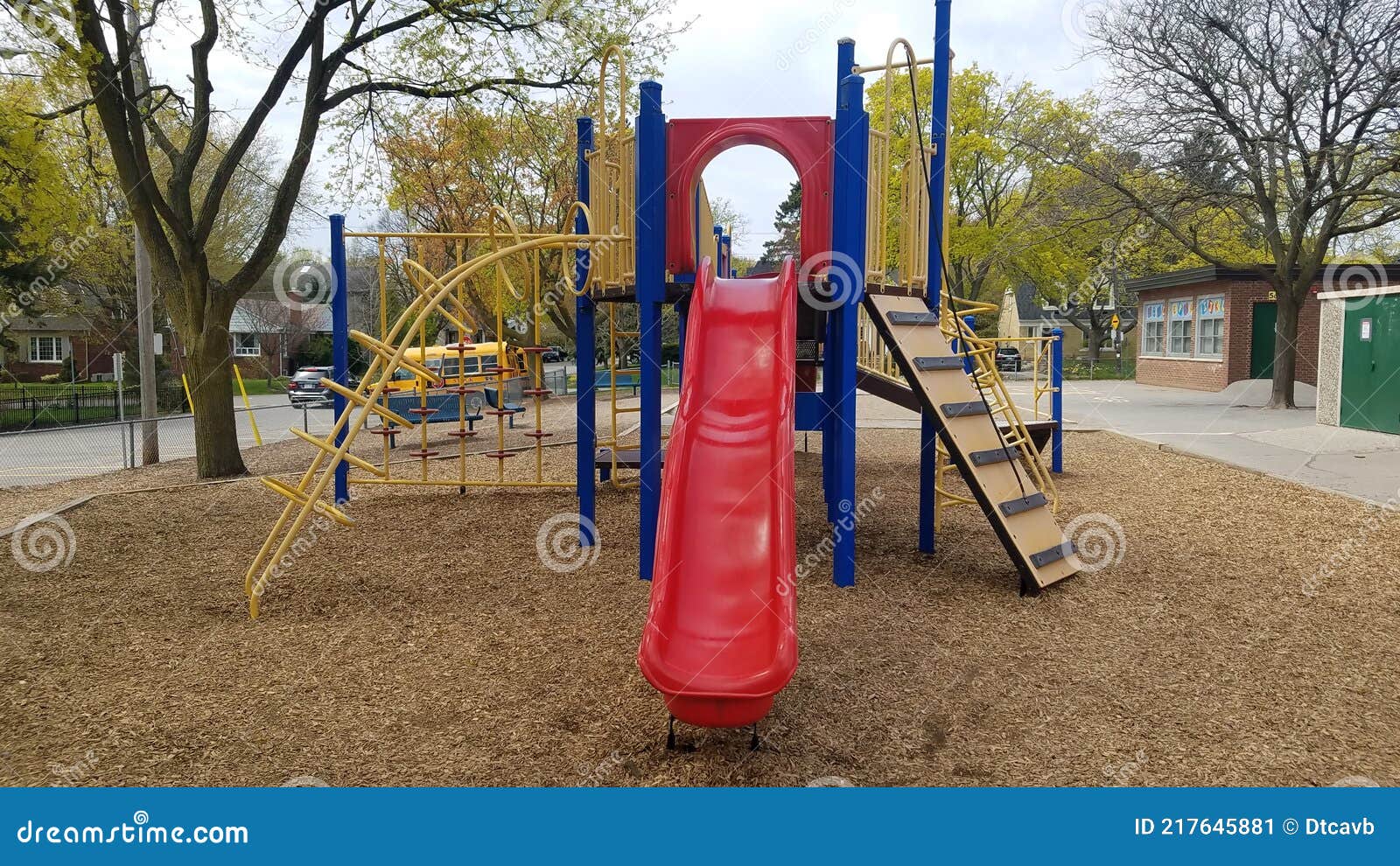 American Empty Playground in Autumn Stock Image - Image of summer ...