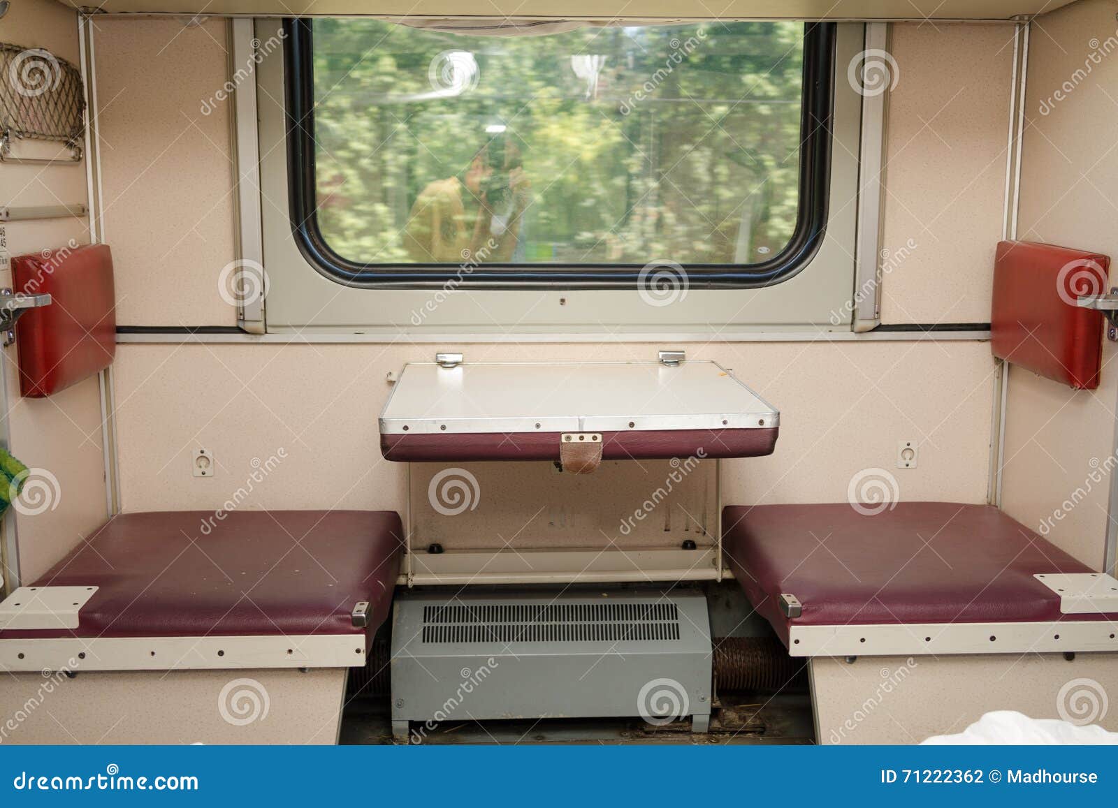 View of the Empty Seats in Lower Second-class Compartment Wagon Train ...
