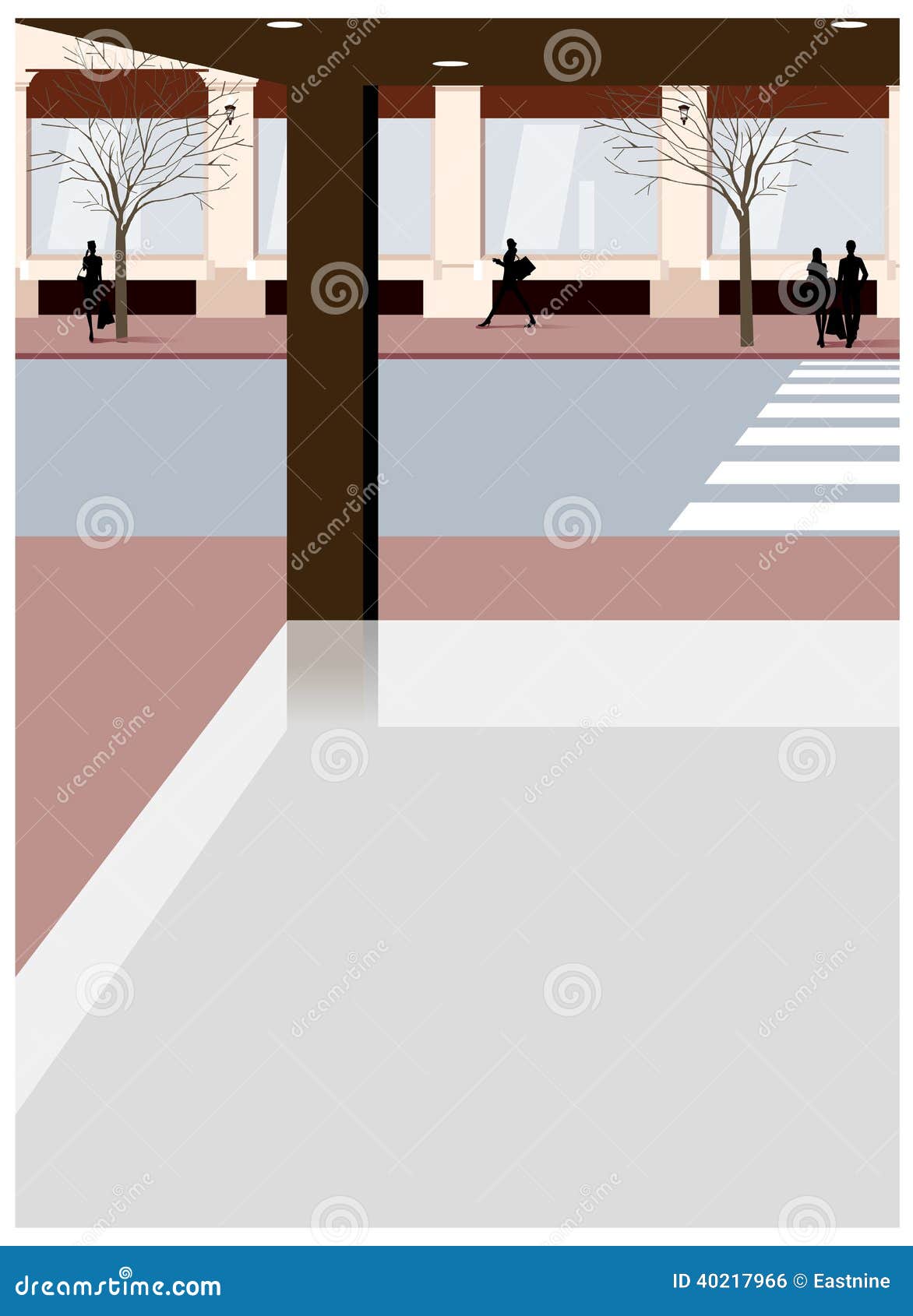 The view of empty store stock illustration. Illustration of painting ...