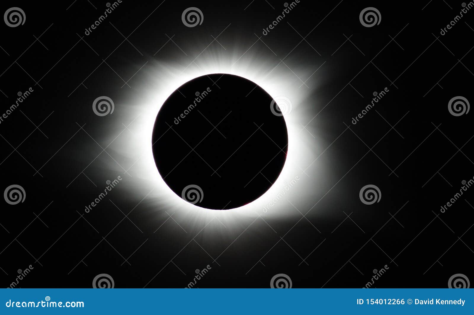 A View of the End of the Total Solar Eclipse on August 21 2017 Stock ...