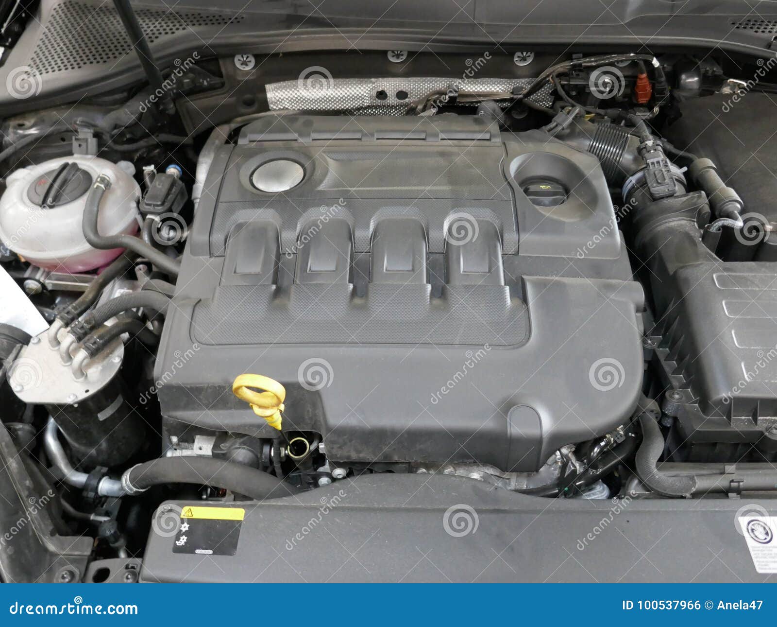 View of the Engine Compartment of a German Car Stock Photo - Image of ...
