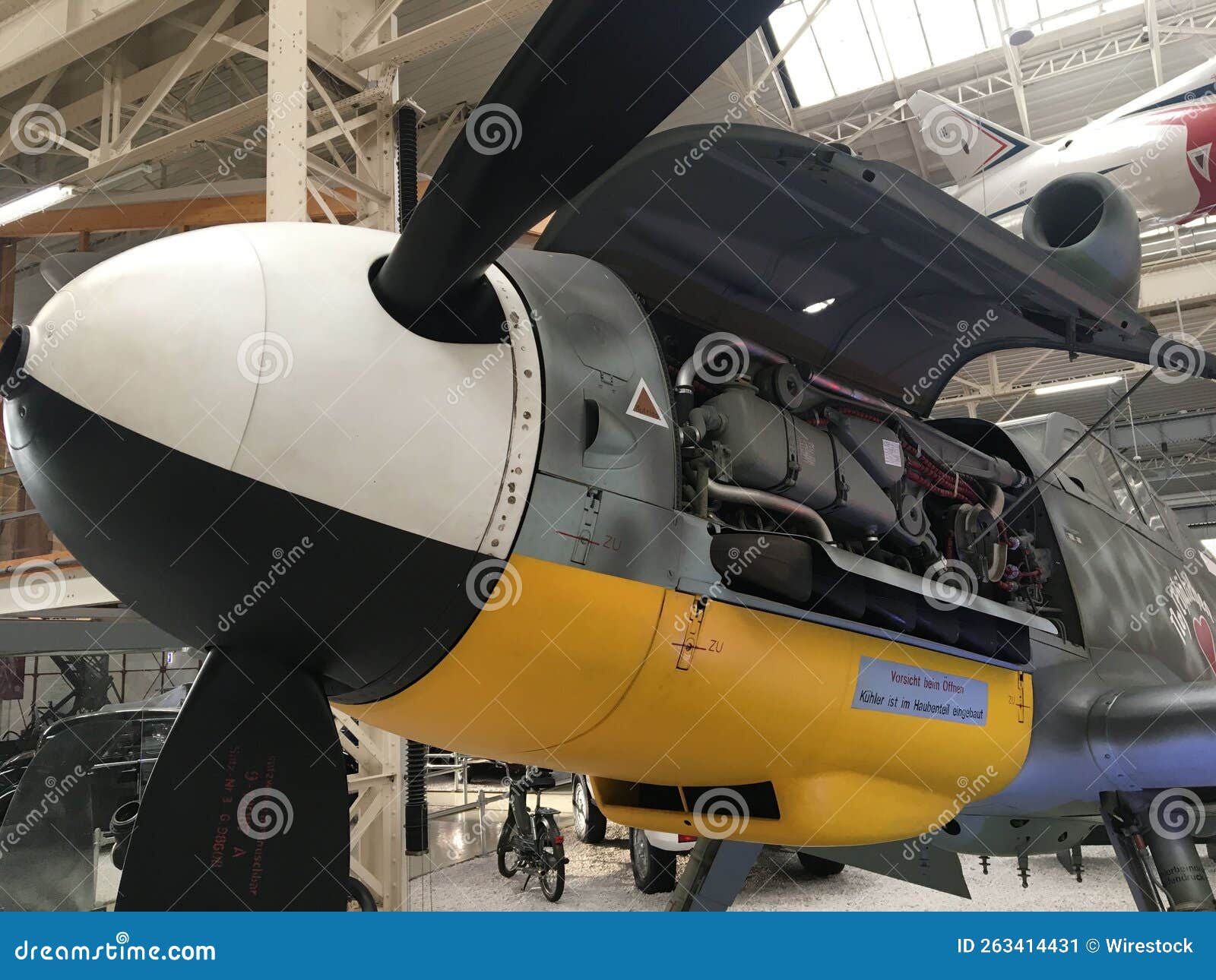 View of the Engine of a German Me BF 109 Messerschmitt Fighter Plane ...