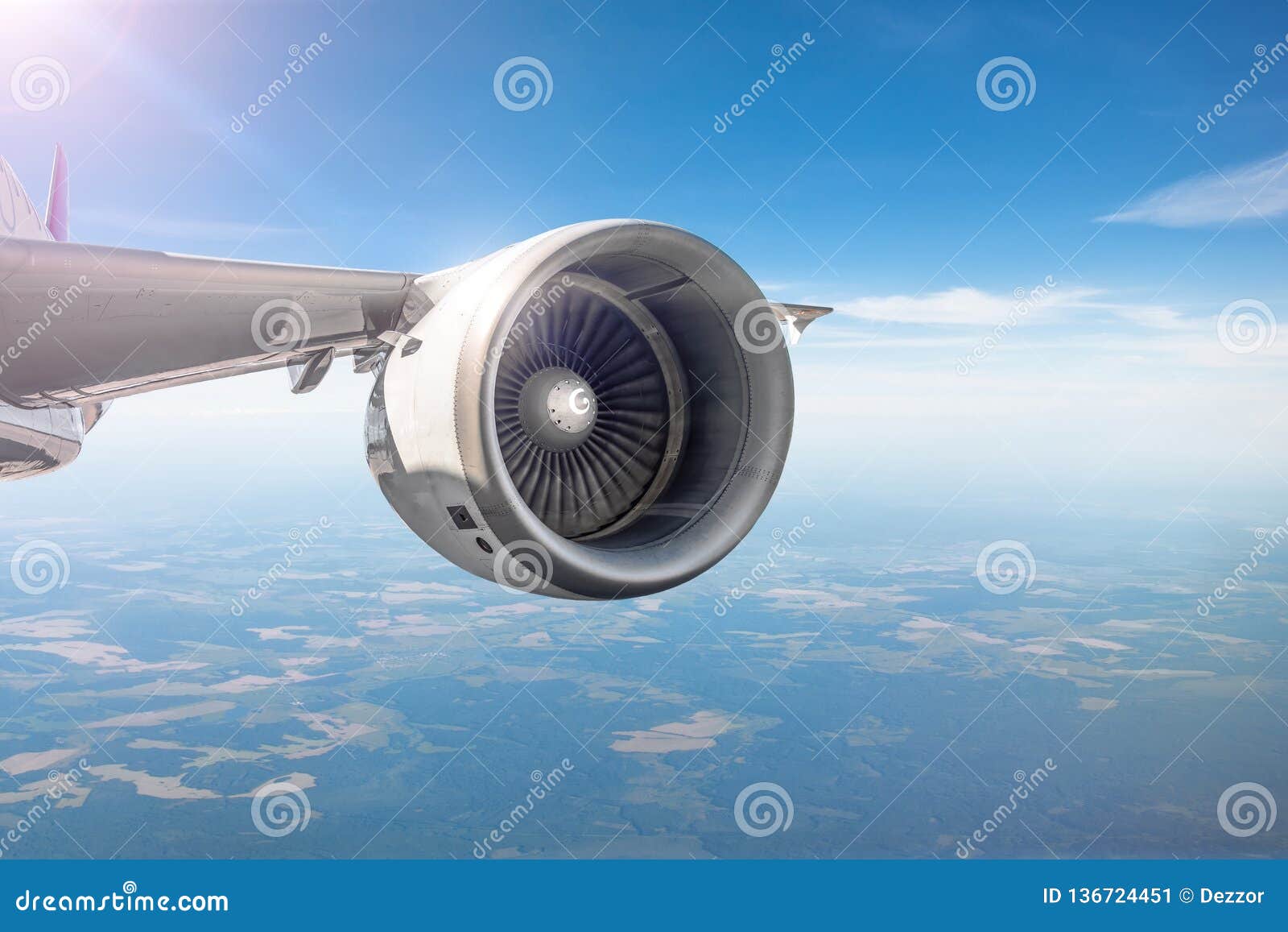 Wing Of A Aircraft With Jet Engine Royalty-Free Stock Photo ...