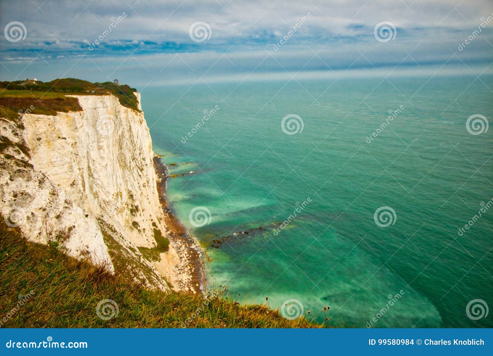Landscape View of the White Cliffs at Dover Stock Photo - Image of ...