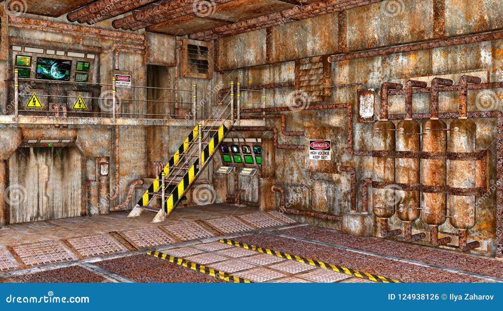 View of the Entire Room of the Loading Area Stock Illustration ...