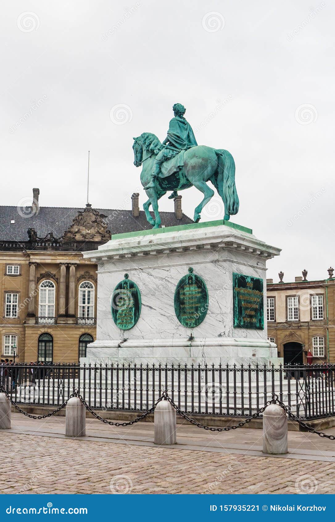 View of Equestrian Statue of Frederik V, Copenhagen, Denmark Editorial ...
