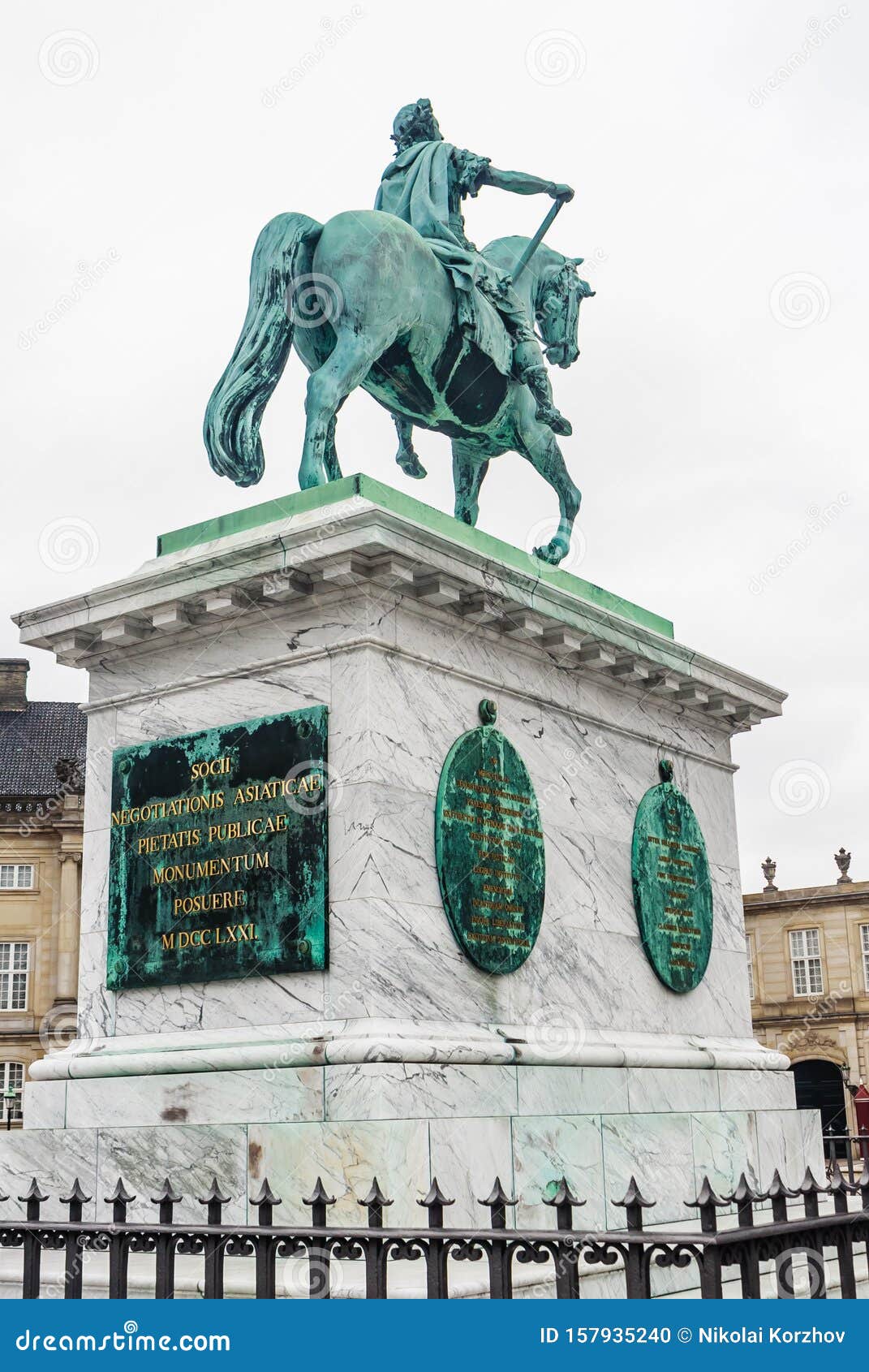View of Equestrian Statue of Frederik V, Copenhagen, Denmark Editorial ...