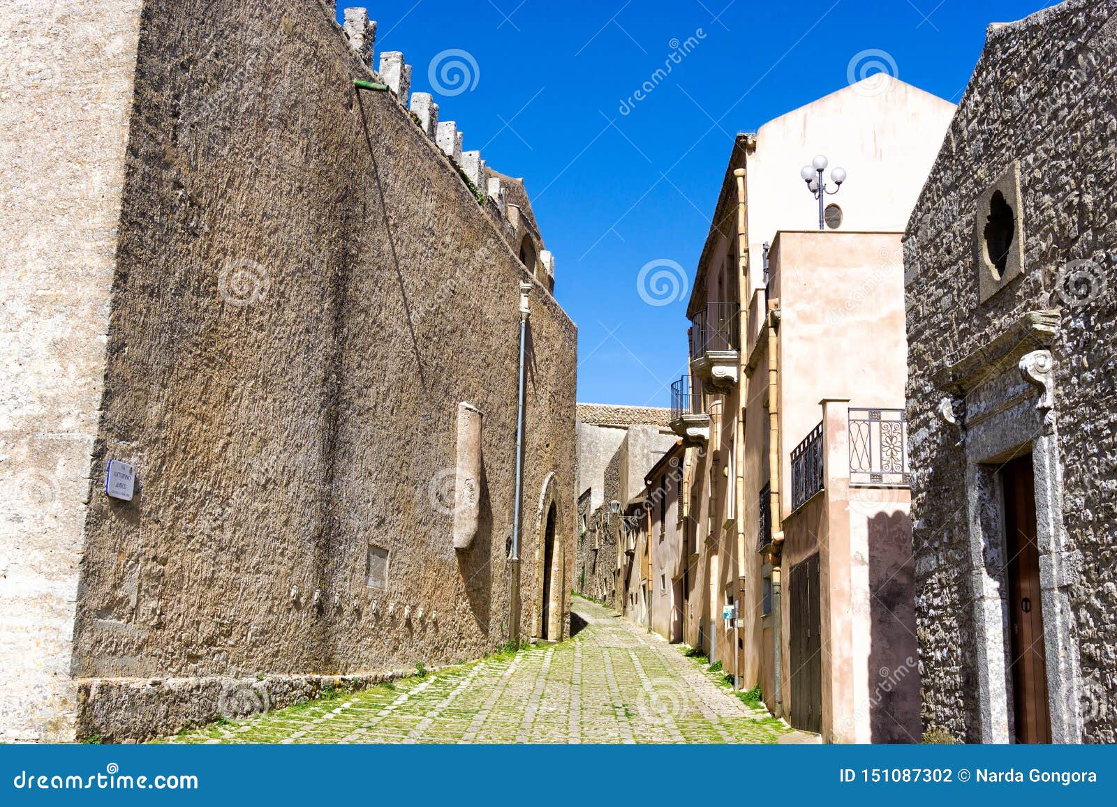 View of Erice in Sicily, Italy Stock Photo - Image of ancient, tourism ...
