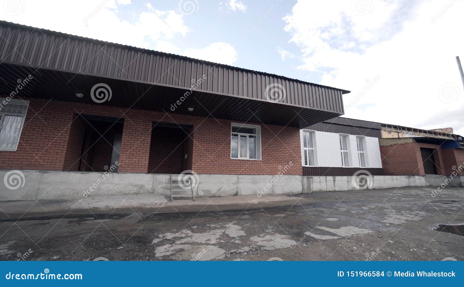 View of Exterior of Small Factory. Action Stock Photo - Image of modern ...