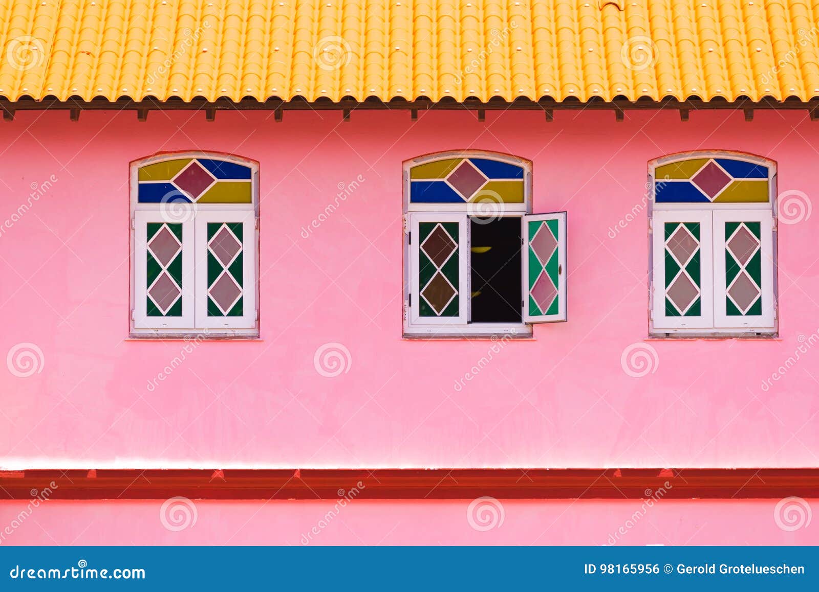 View of the Facade of the Building, Vinales, Pinar Del Rio, Cuba. Close ...