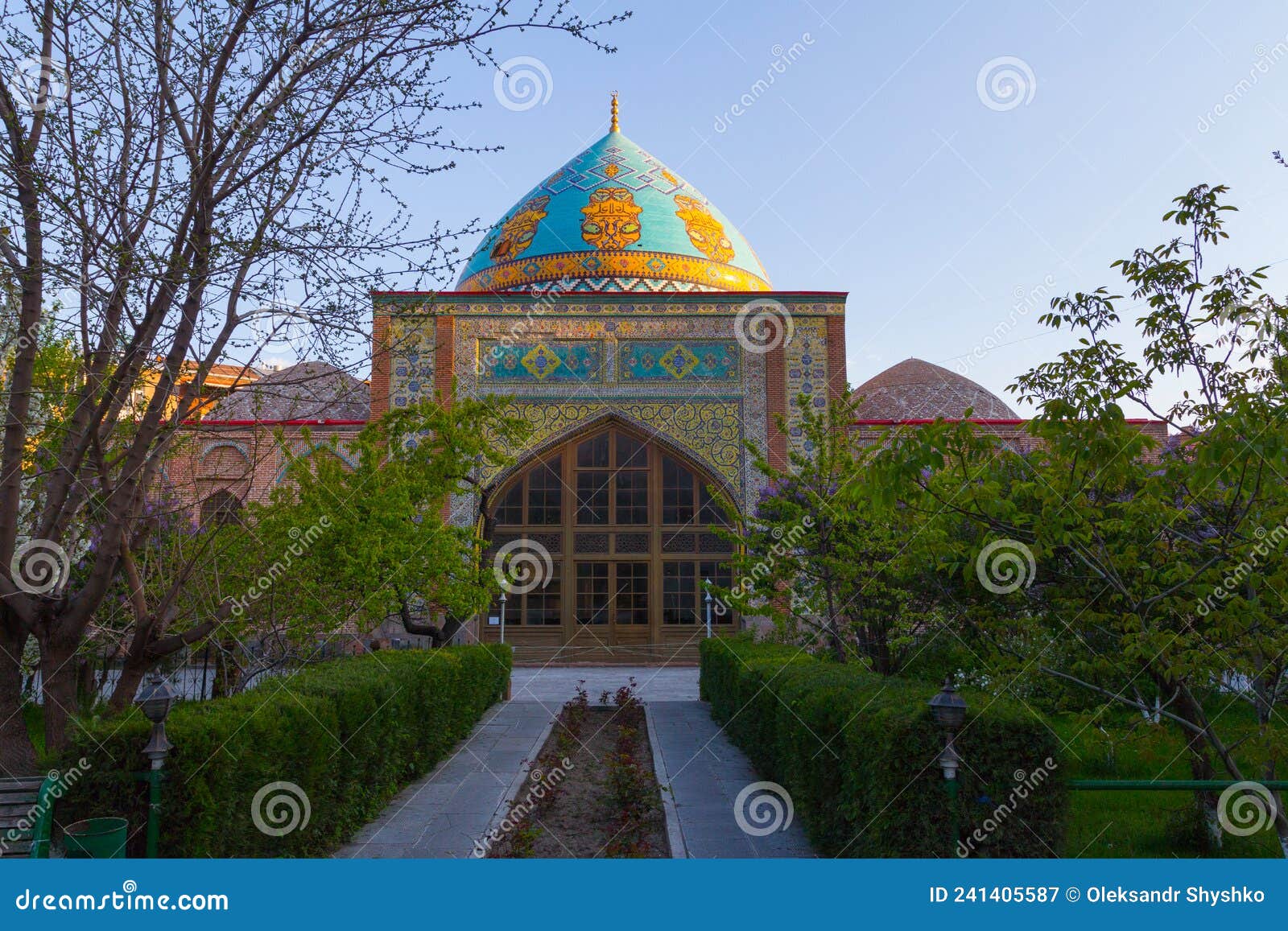 View of the Facade of the Historic `Blue Mosque` in Yerevan. Armenia ...