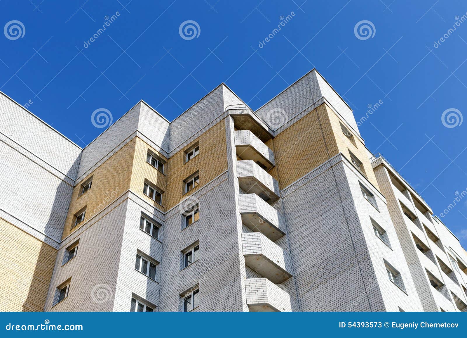View of Facade Modern Multi Storey House Stock Image - Image of estate ...
