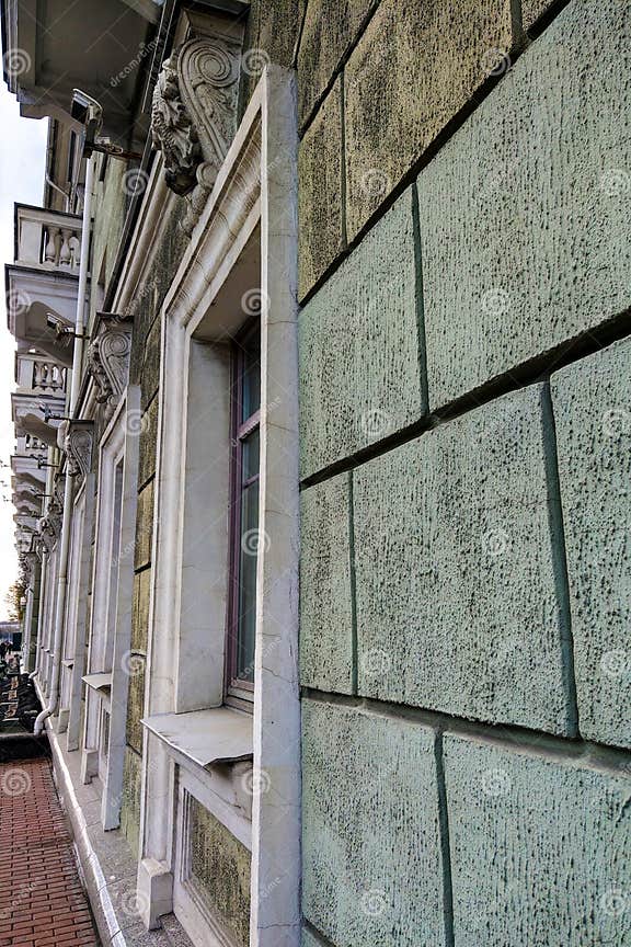 View of the Facade of the Old Building, Background Stock Photo - Image ...