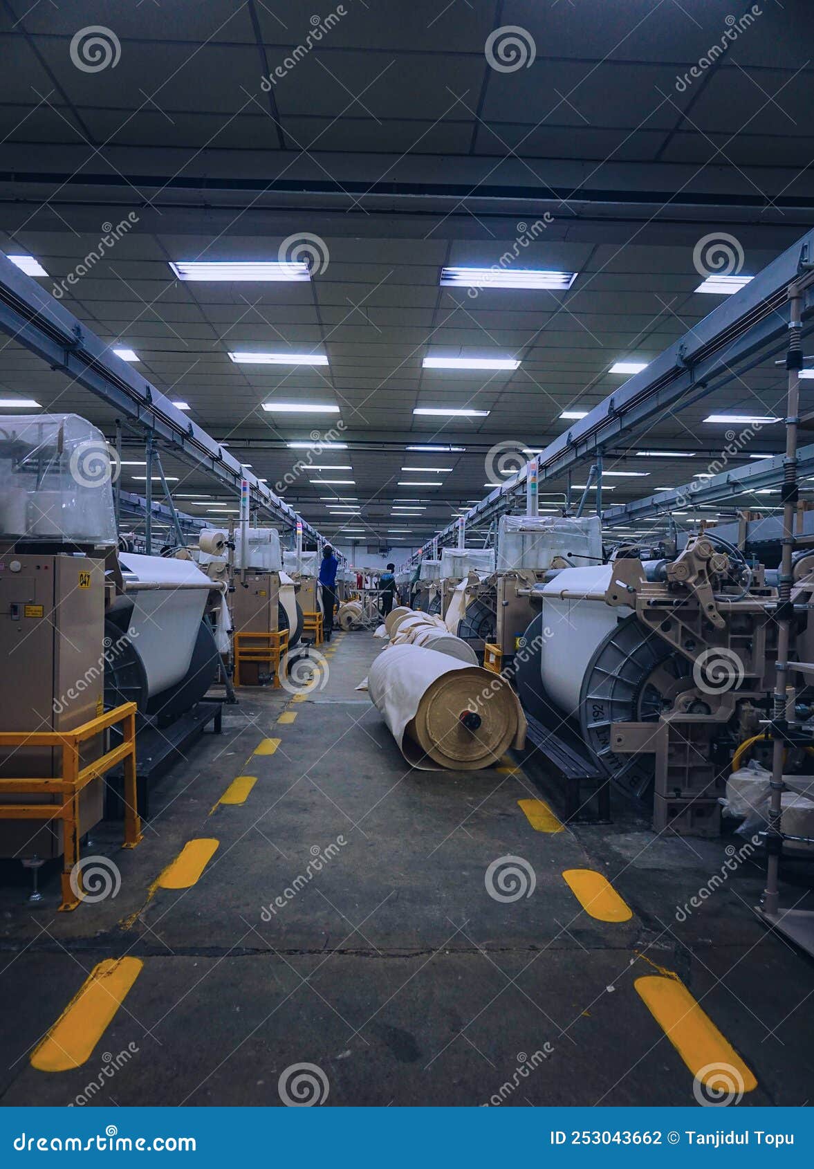 A View of a Factory and the Workers are Working Inside. Editorial ...