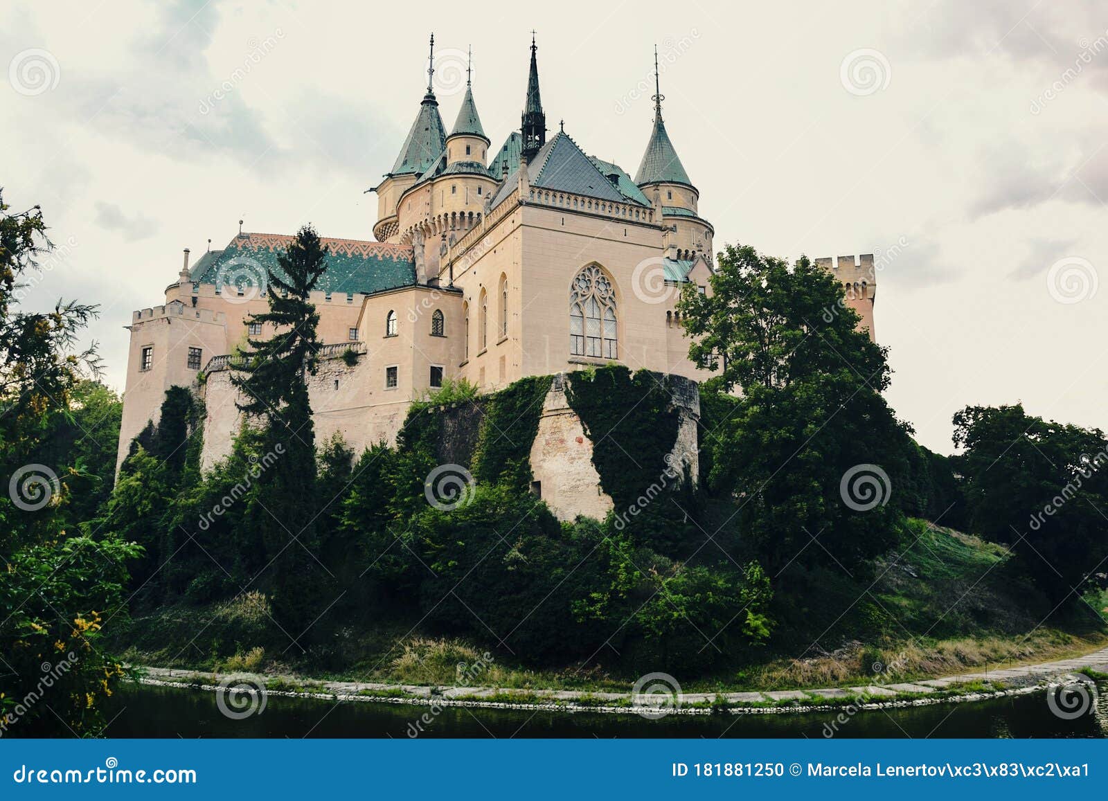View of Fairytale Bojnice Castle Stock Photo - Image of travel, europe ...