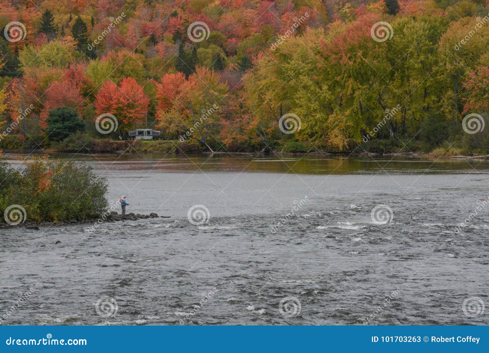 Fall on the Androscoggin River Editorial Stock Photo - Image of ...