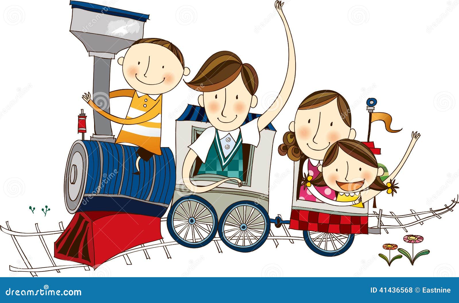 The view of family stock illustration. Illustration of train - 41436568