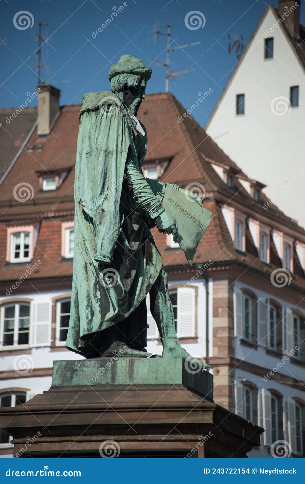 The Famous Bronze Statue of Gutenberg, the Inventor of the Printing ...