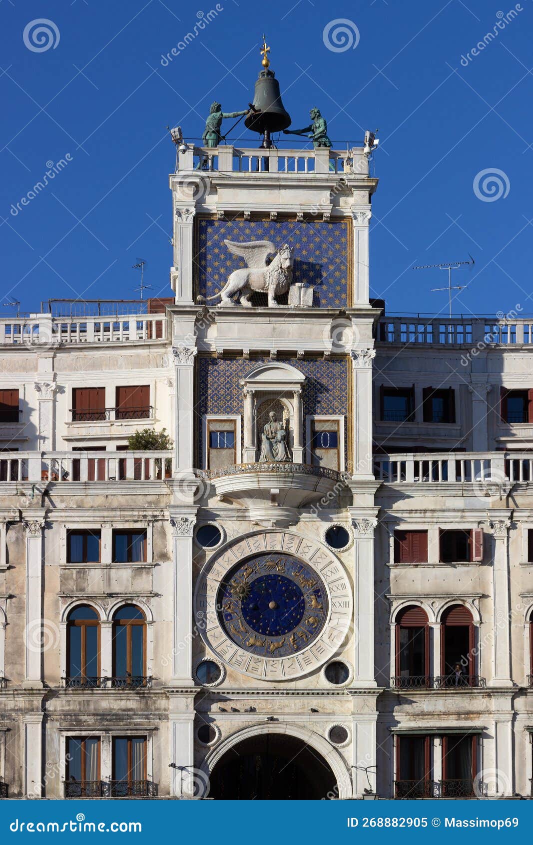 View of the Famous Clock Tower in San Marco Square, Venice Stock Image ...