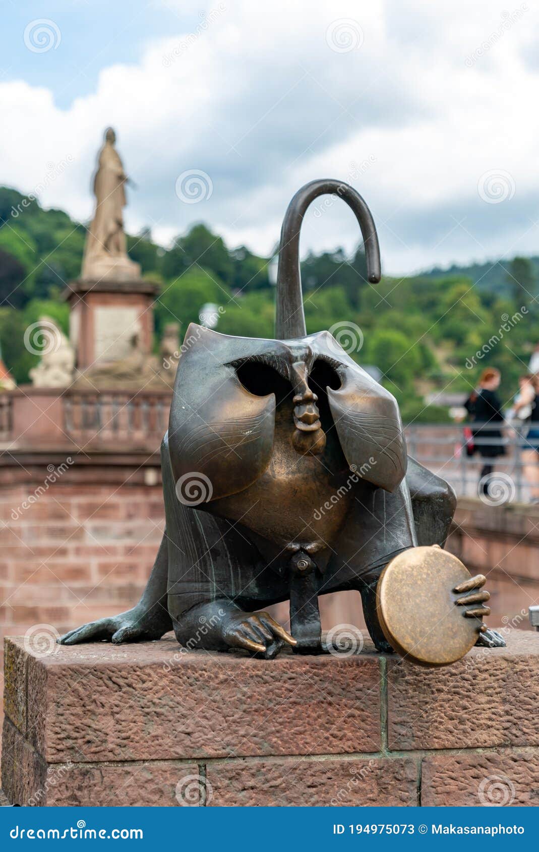View of the Famous Heidelberg Bridge Monkey Editorial Stock Photo ...