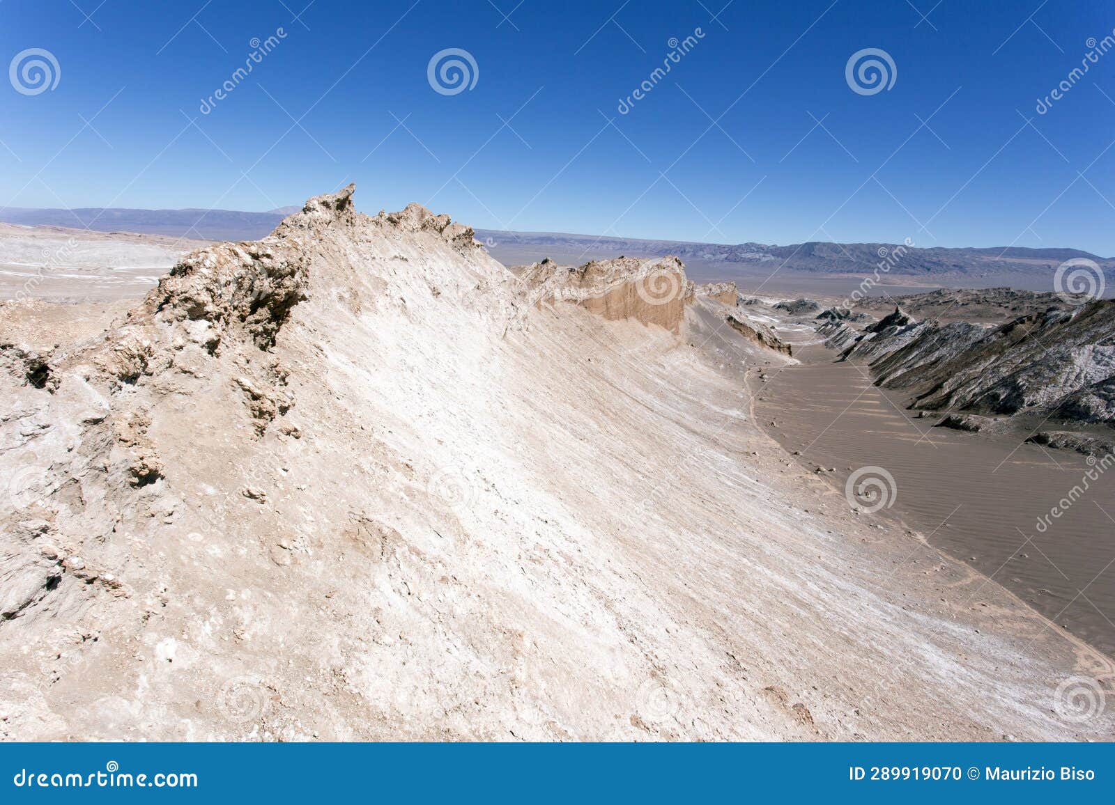 View of the Famous Moon Valley Stock Photo - Image of atacama, tourism ...