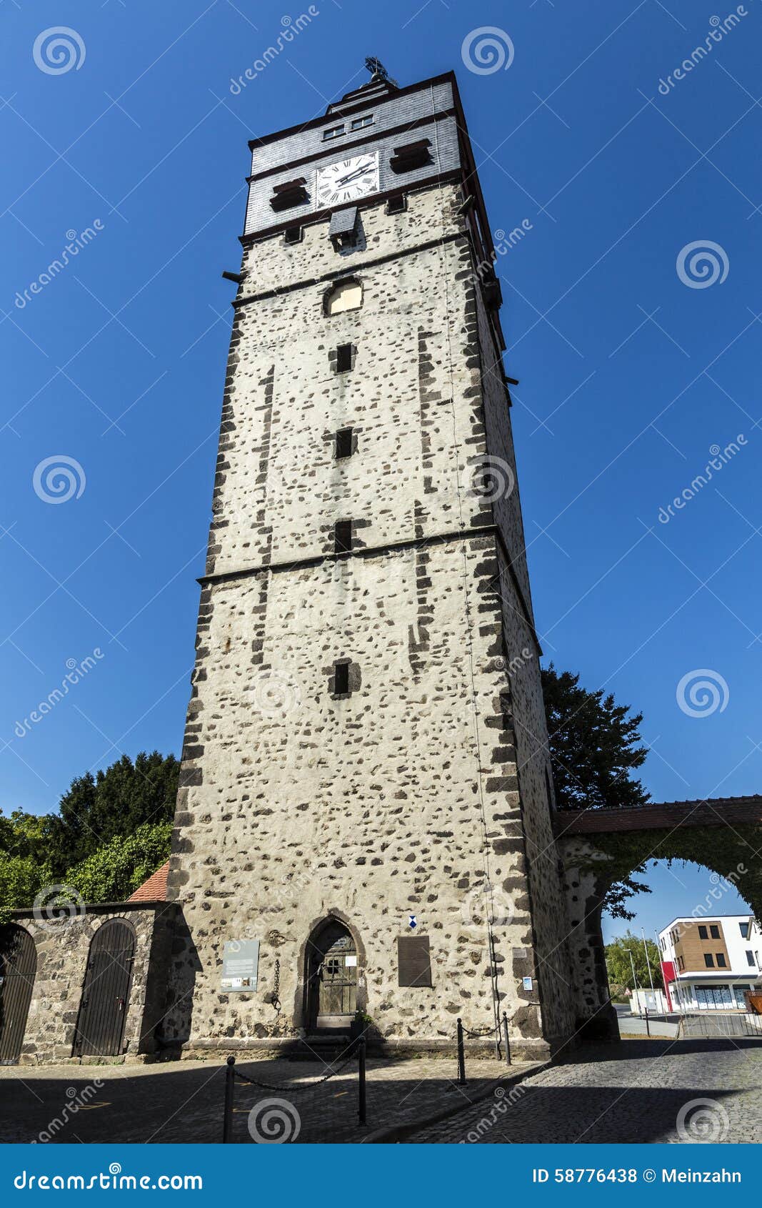 View of Famous Old Town Tower of Lich Stock Photo - Image of germany ...