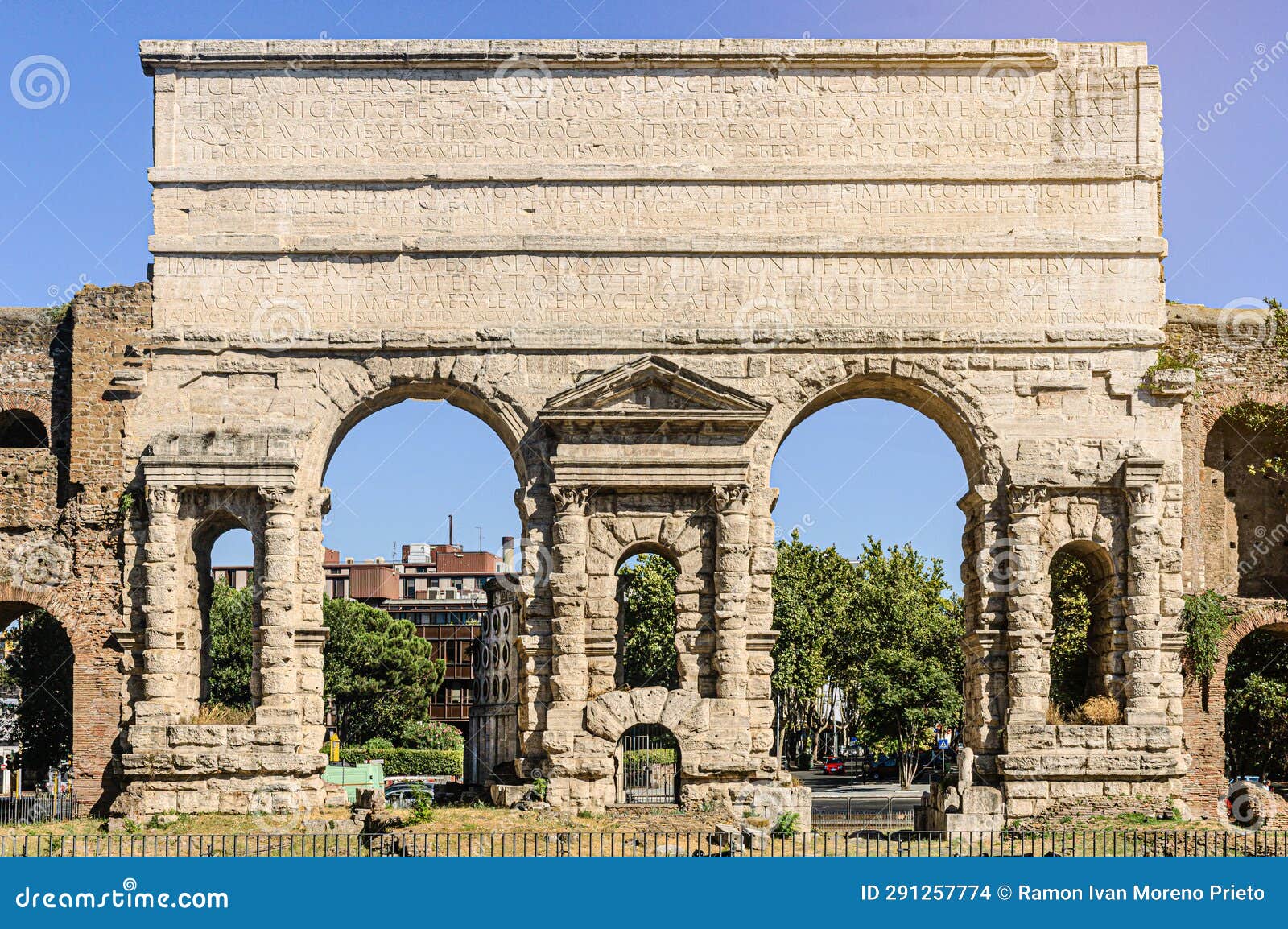 View of the Famous Porta Maggiore, in Rome Stock Photo - Image of major ...