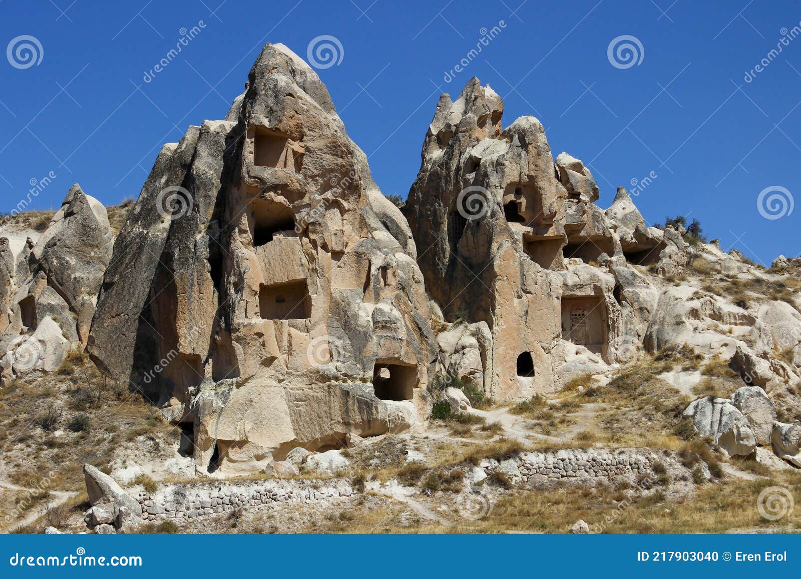 Cappadocia Turkey stock photo. Image of badlands, wadi - 217903040