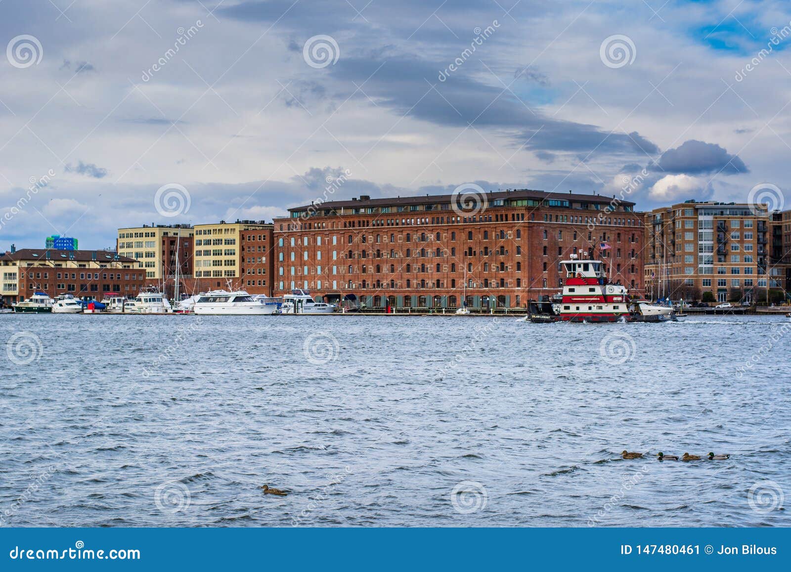 View of Fells Point from Locust Point, in Baltimore, Maryland Editorial ...