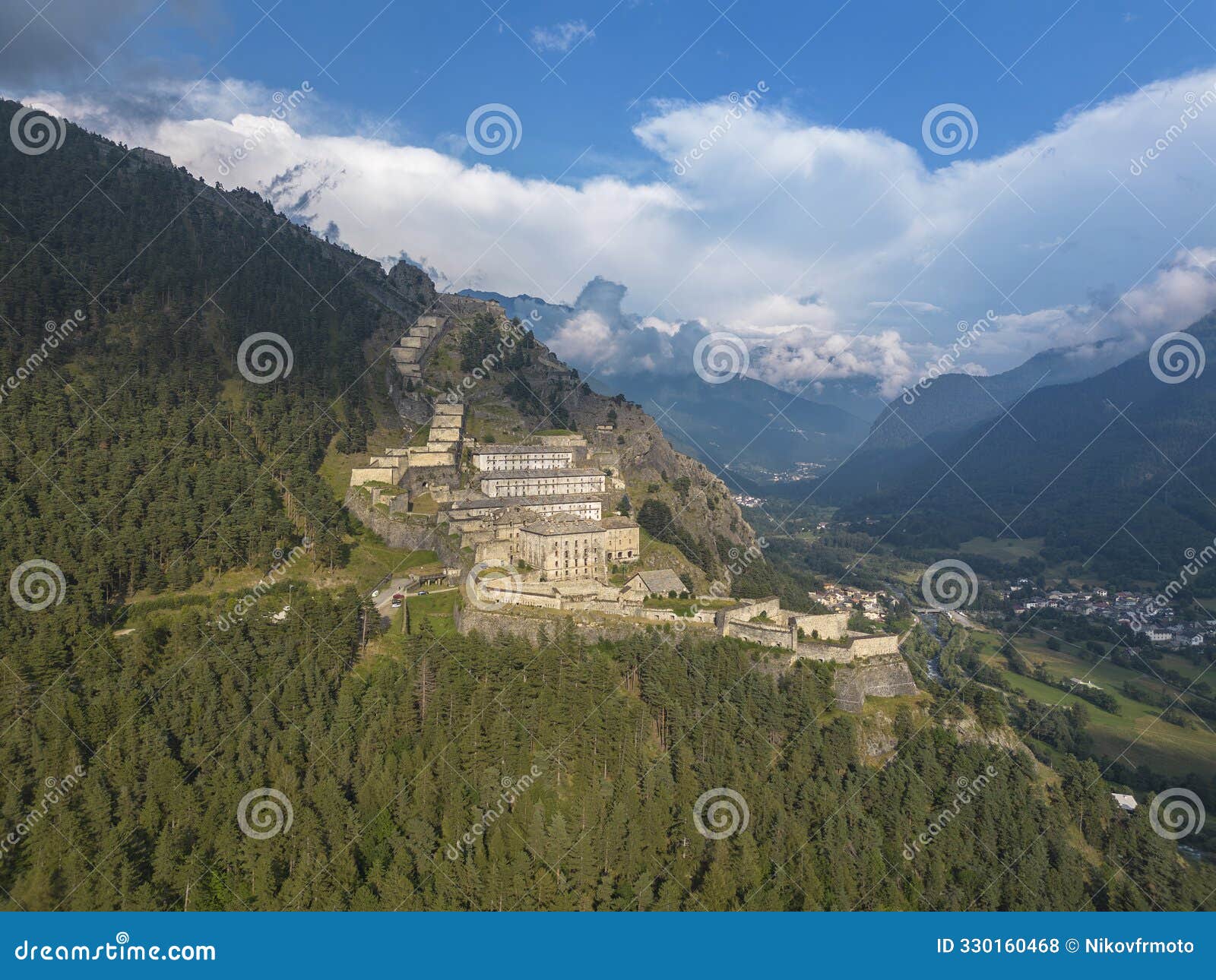 View of Fenestrelle Fort in the Italian Alps Stock Photo - Image of ...