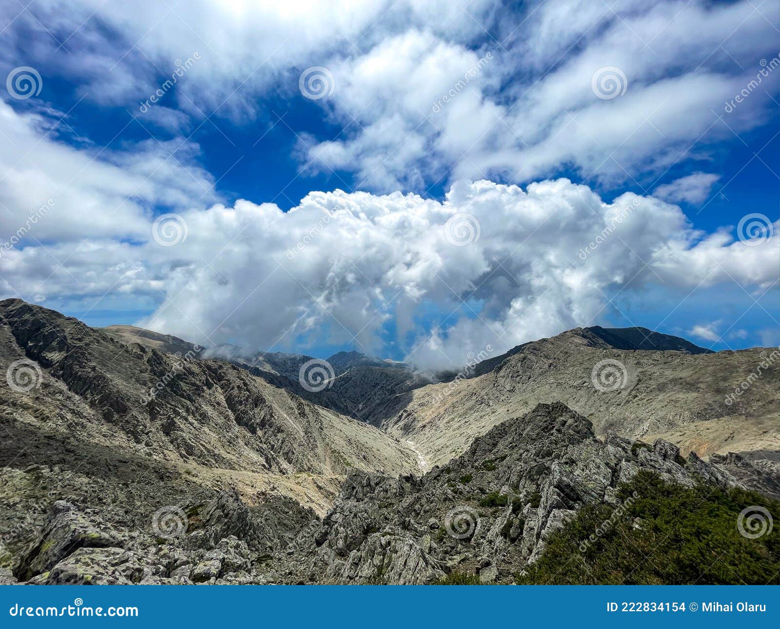 The View from Fengari Peak in Samothrace Stock Photo - Image of clouds ...