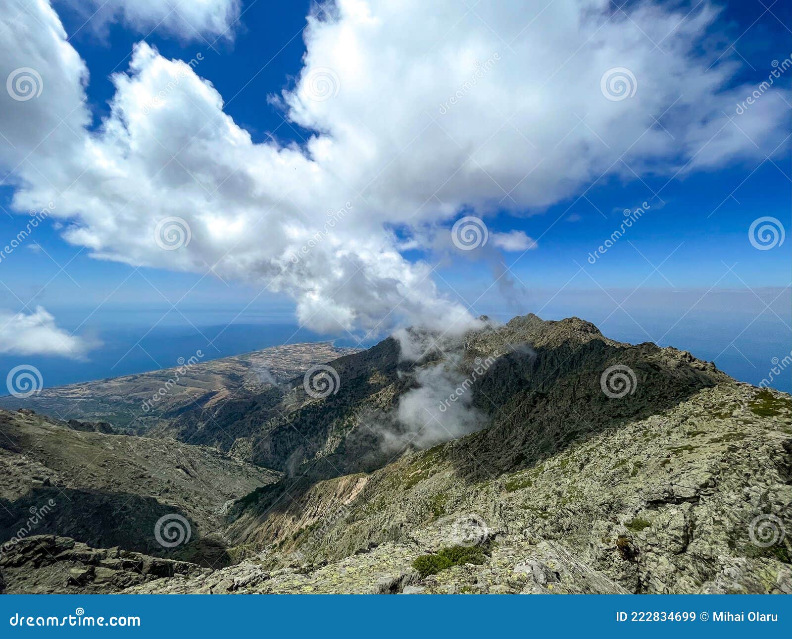 The View from Fengari Peak in Samothrace Stock Image - Image of stone ...
