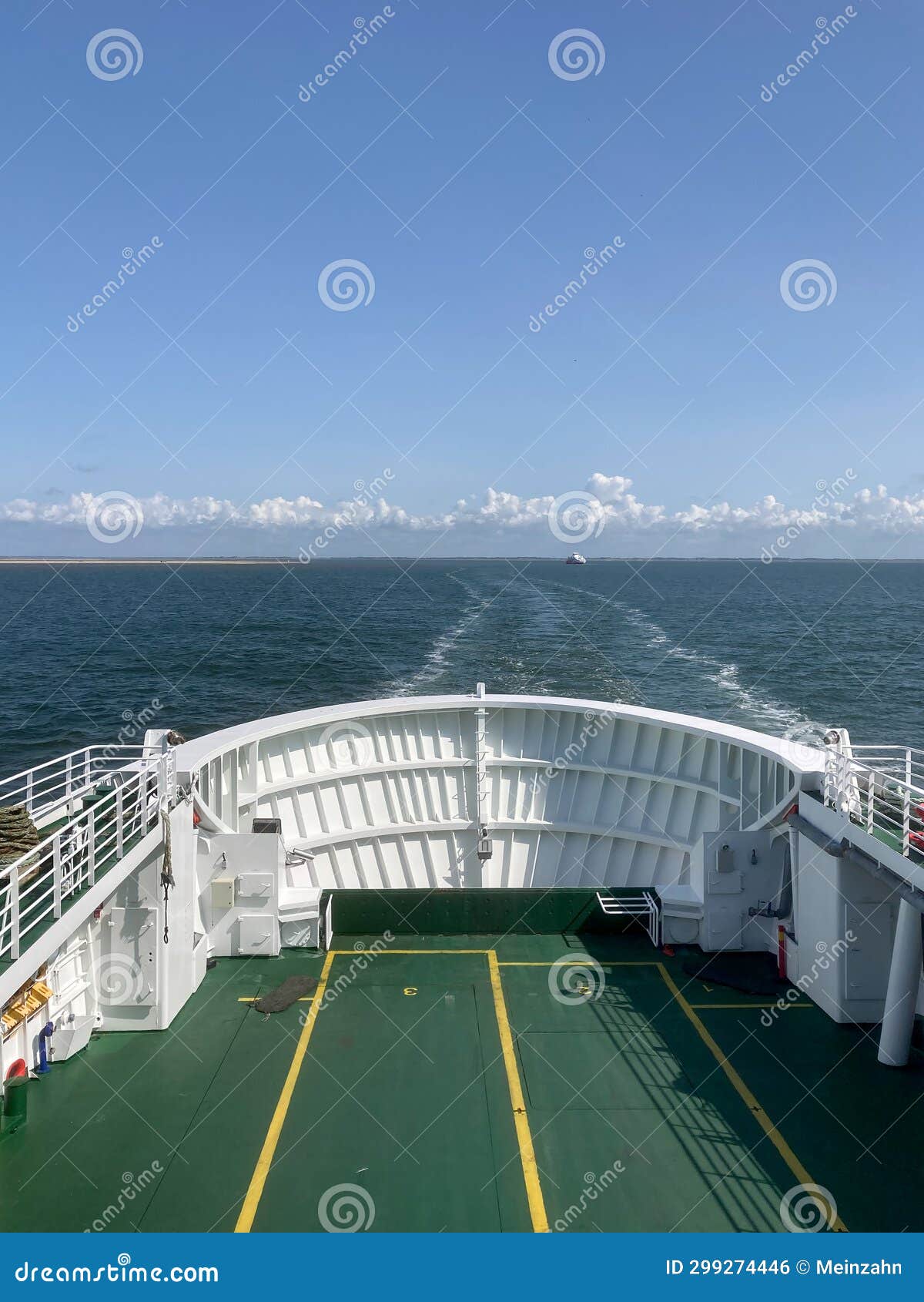 View of Ferry at the North Sea with No Cars on Deck Stock Photo - Image ...