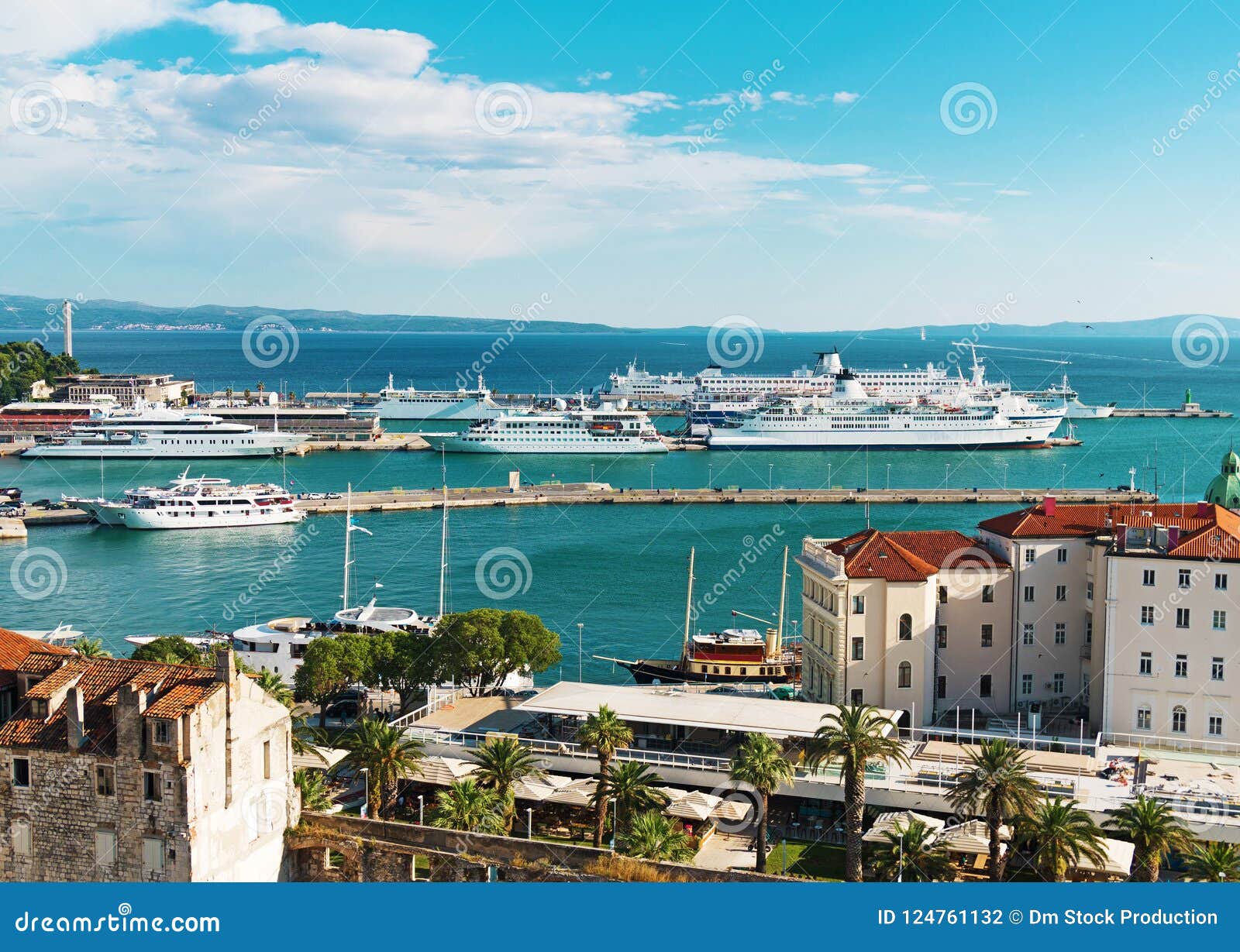 Ferry port of Split. stock photo. Image of europe, historic - 124761132