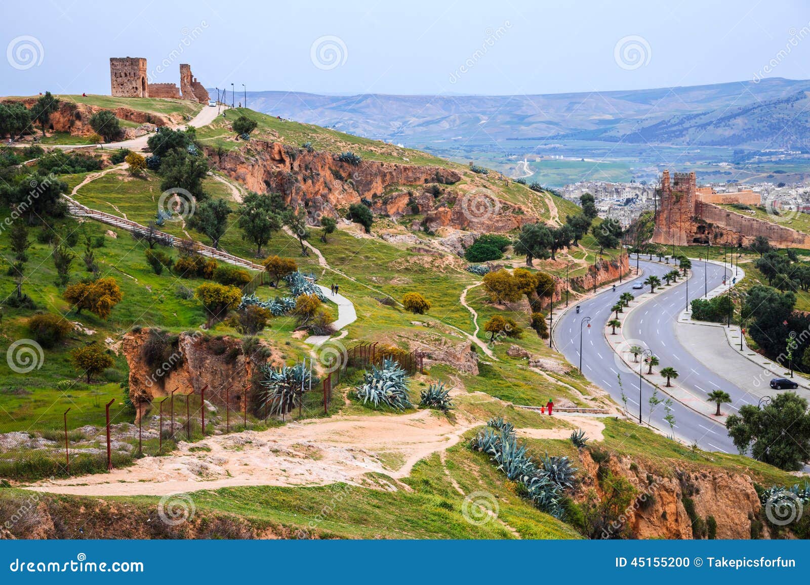 View of Fez City stock photo. Image of green, travel - 45155200