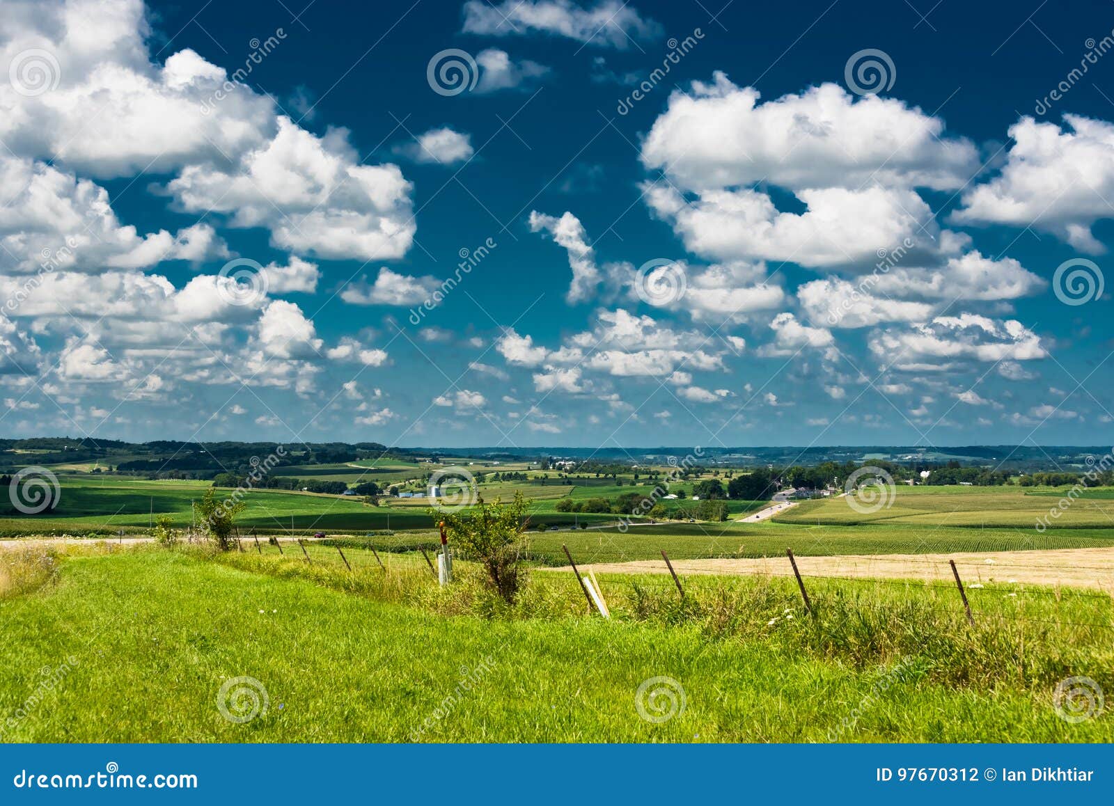 View of a Field in Illinois Country Side Stock Photo - Image of natural ...