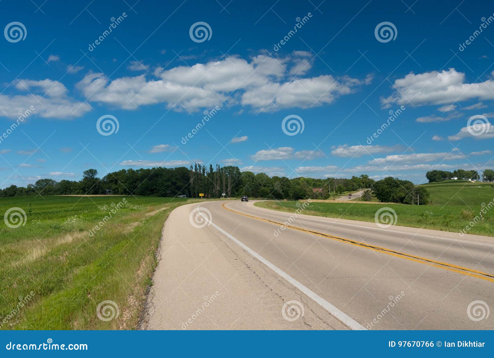 View of a Field in Illinois Country Side Stock Photo - Image of central ...