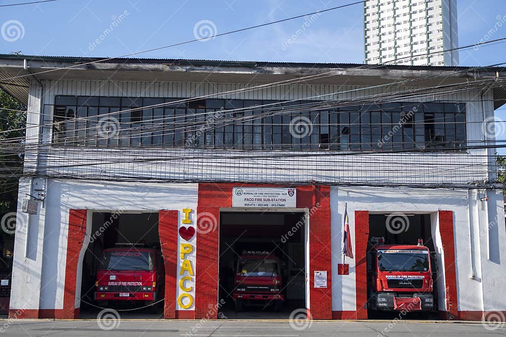 View of Fire Fighting Station in Manila Editorial Stock Image - Image ...